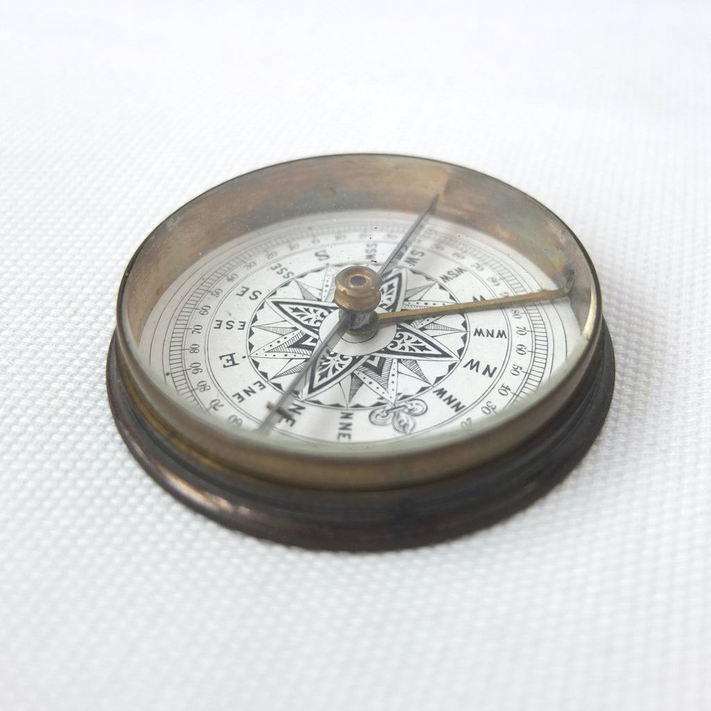 Edwardian Brass Box Pocket Compass c.1900 – Compass Library