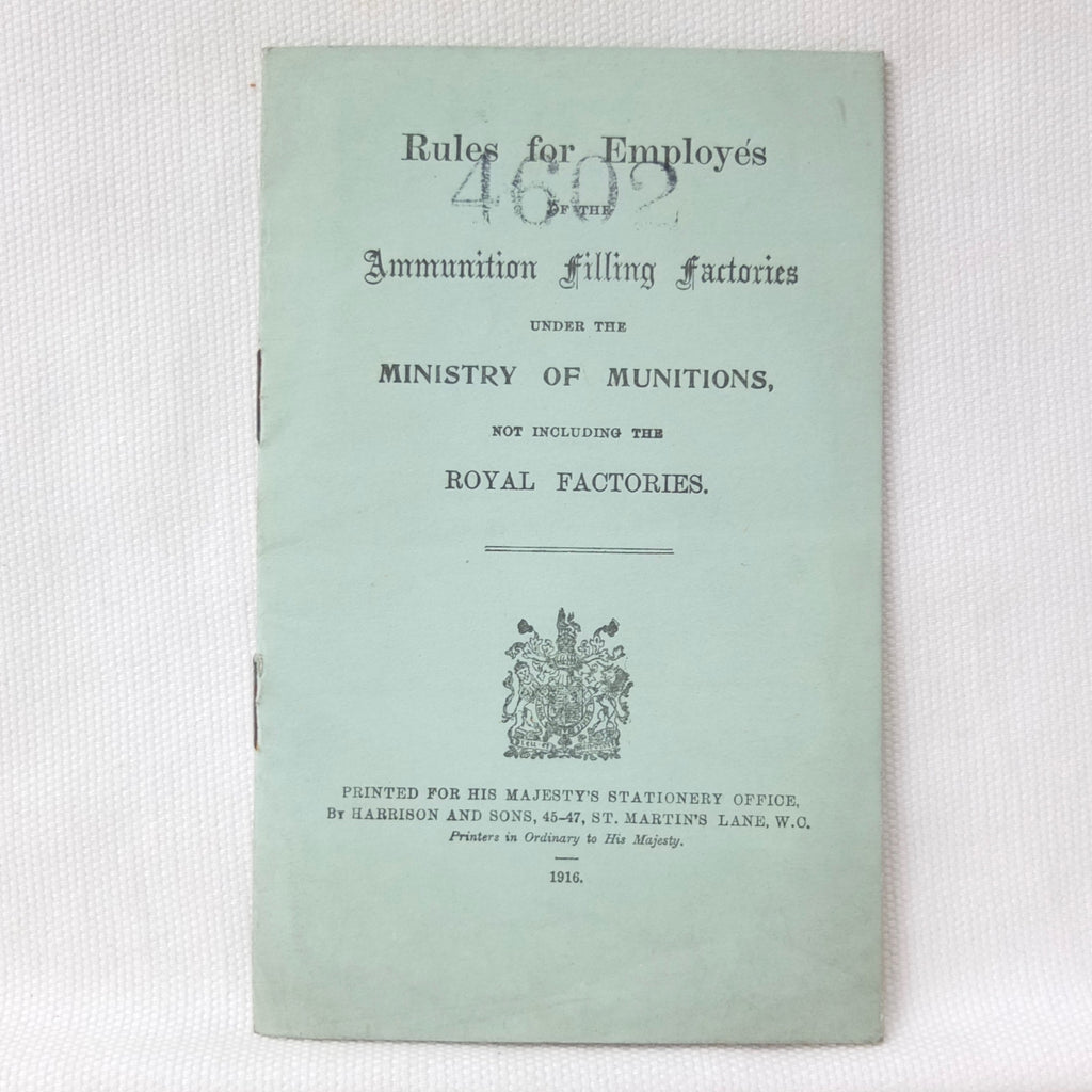 WW1 Munitions Factory Rule Book | Waltham Abbey (1916) – Compass Library