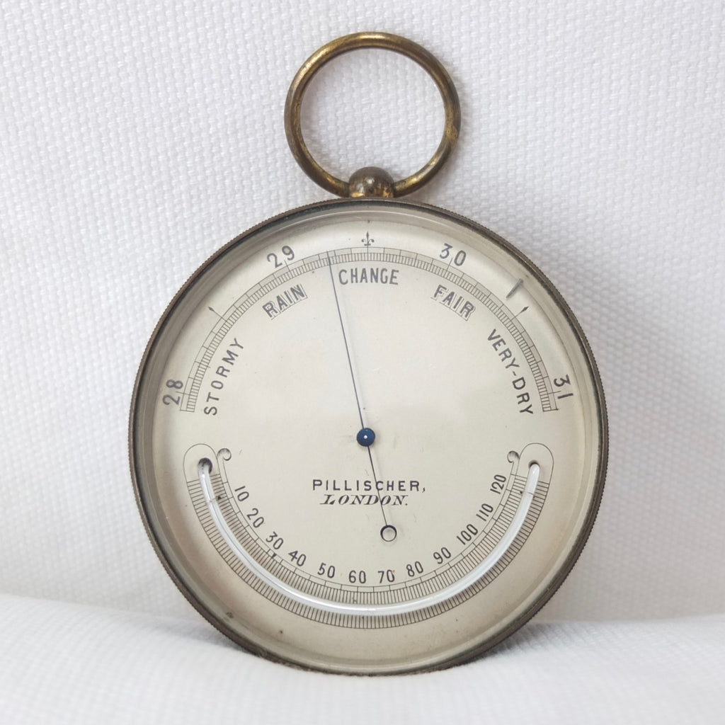 Pillischer Pocket Barometer Thermometer c.1865 – Compass Library