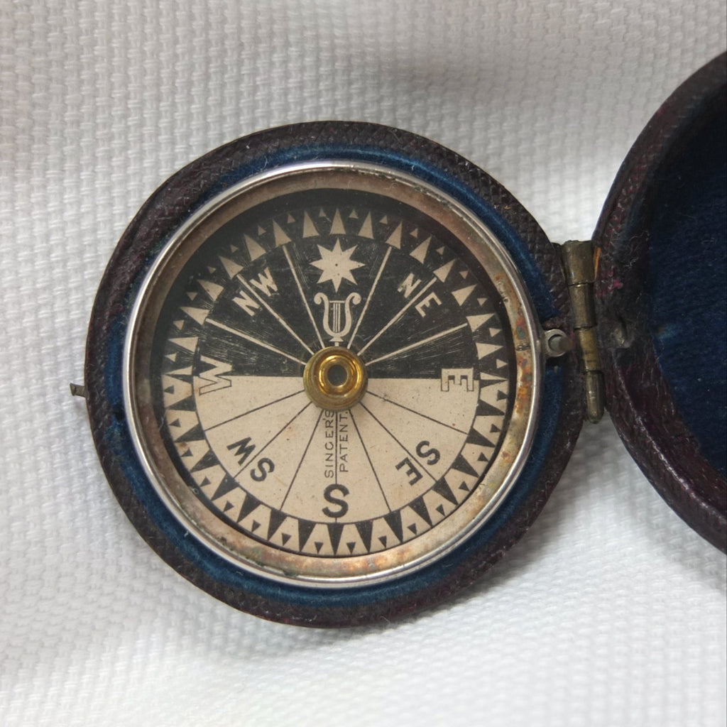 Singer's Patent Leather Cased Compass c.1868 – Compass Library