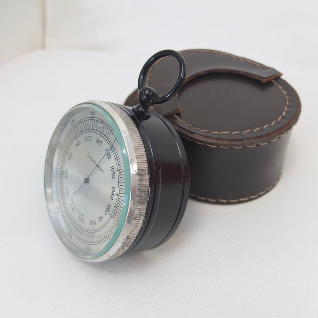 Vintage English Altimeter Barometer – Compass Library