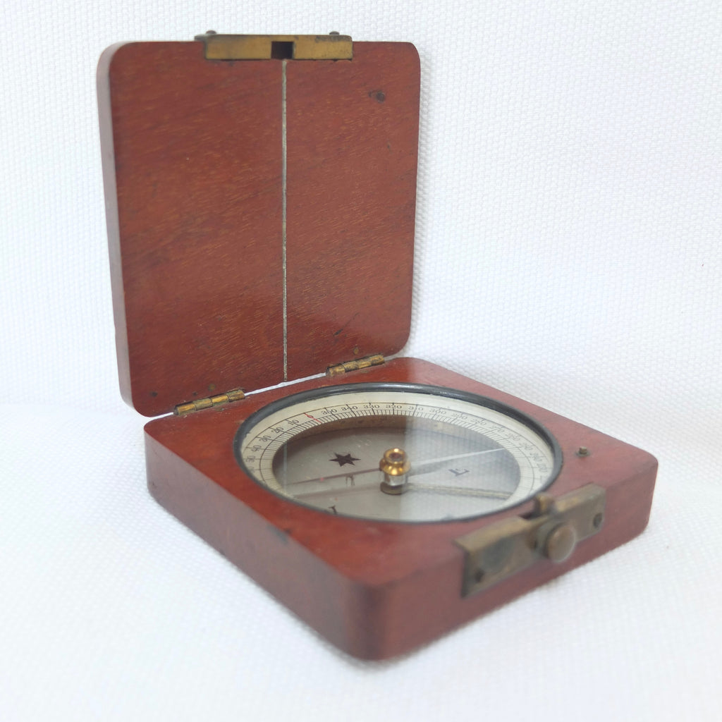 Antique Victorian Wooden Pocket Compass c.1880 | Compass Library