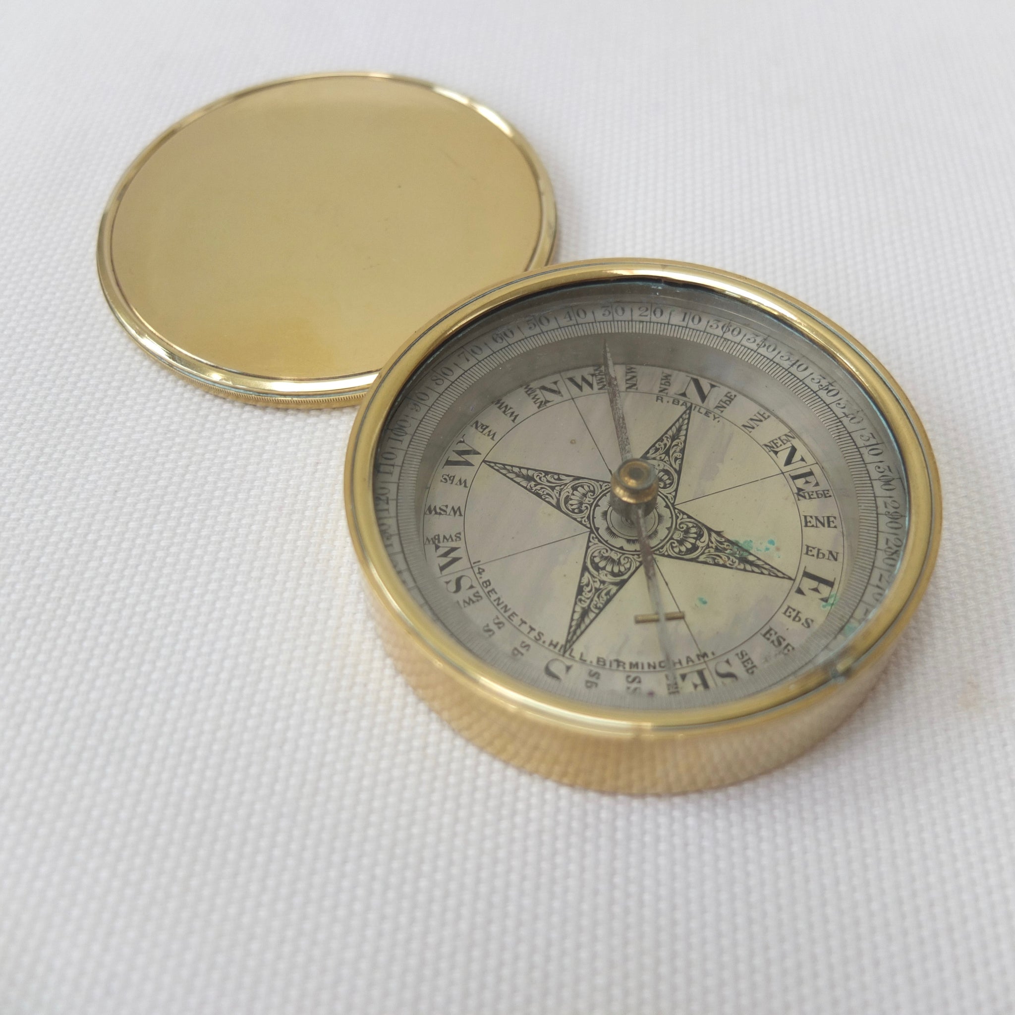 R. Bailey of Birmingham, Pocket Compass c.1890 – Compass Library