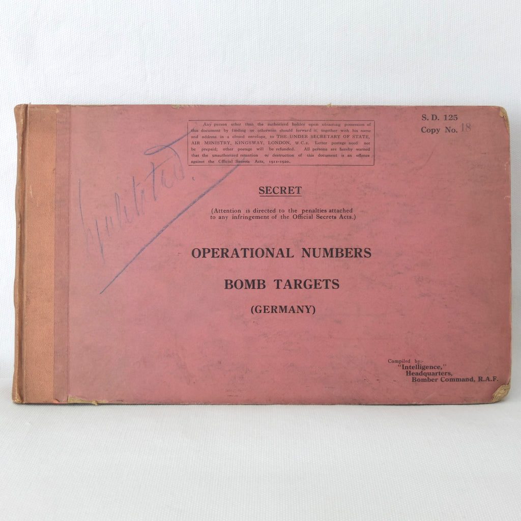 WW2 RAF Bomber Command H.Q. Bomb Targets Manual (1939) – Compass Library