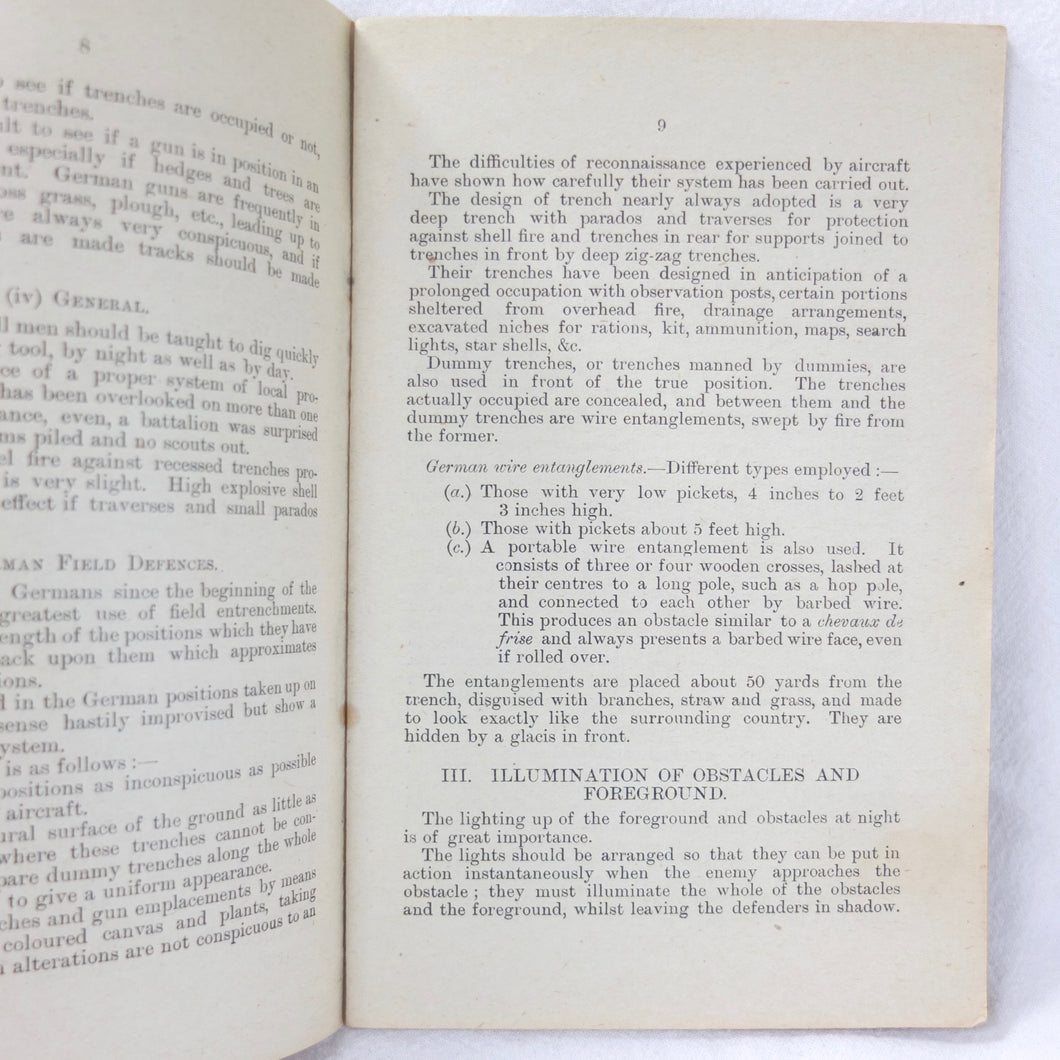 WW1 Trench Warfare Manual | Notes on Field Defences (1914) – Compass ...