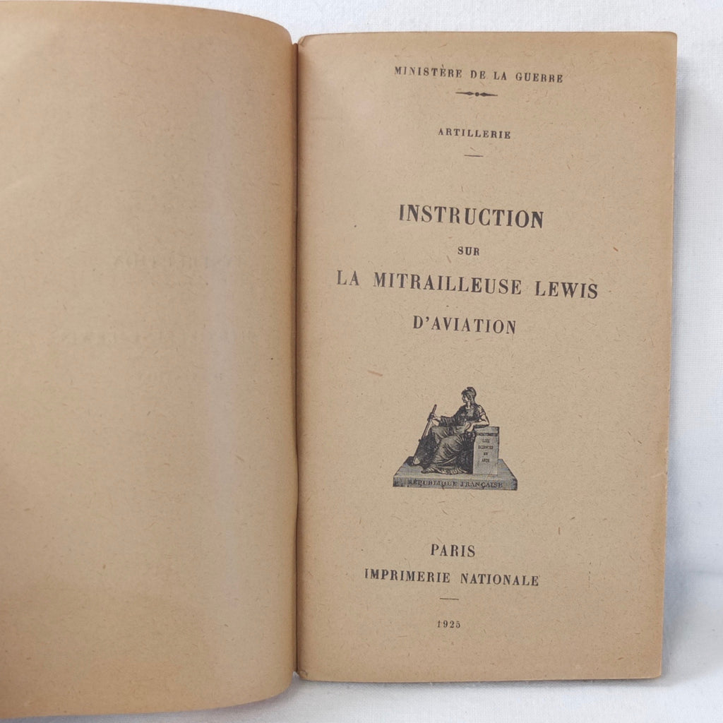 French Lewis Gun Handbook (1925) | Ministere de la Guerre – Compass Library
