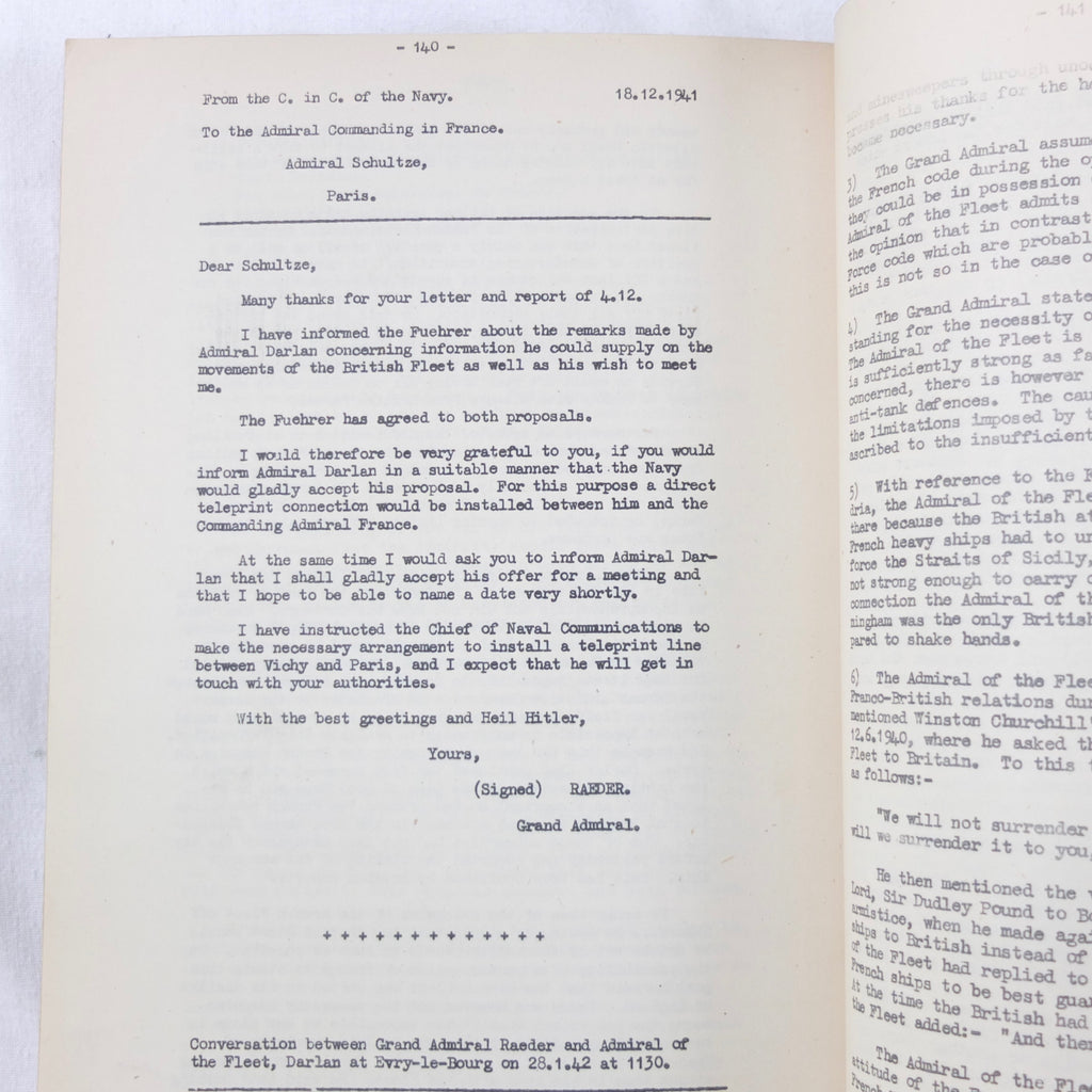 WW2 German Naval Intelligence | Fuehrer Conferences 1941 – Compass Library