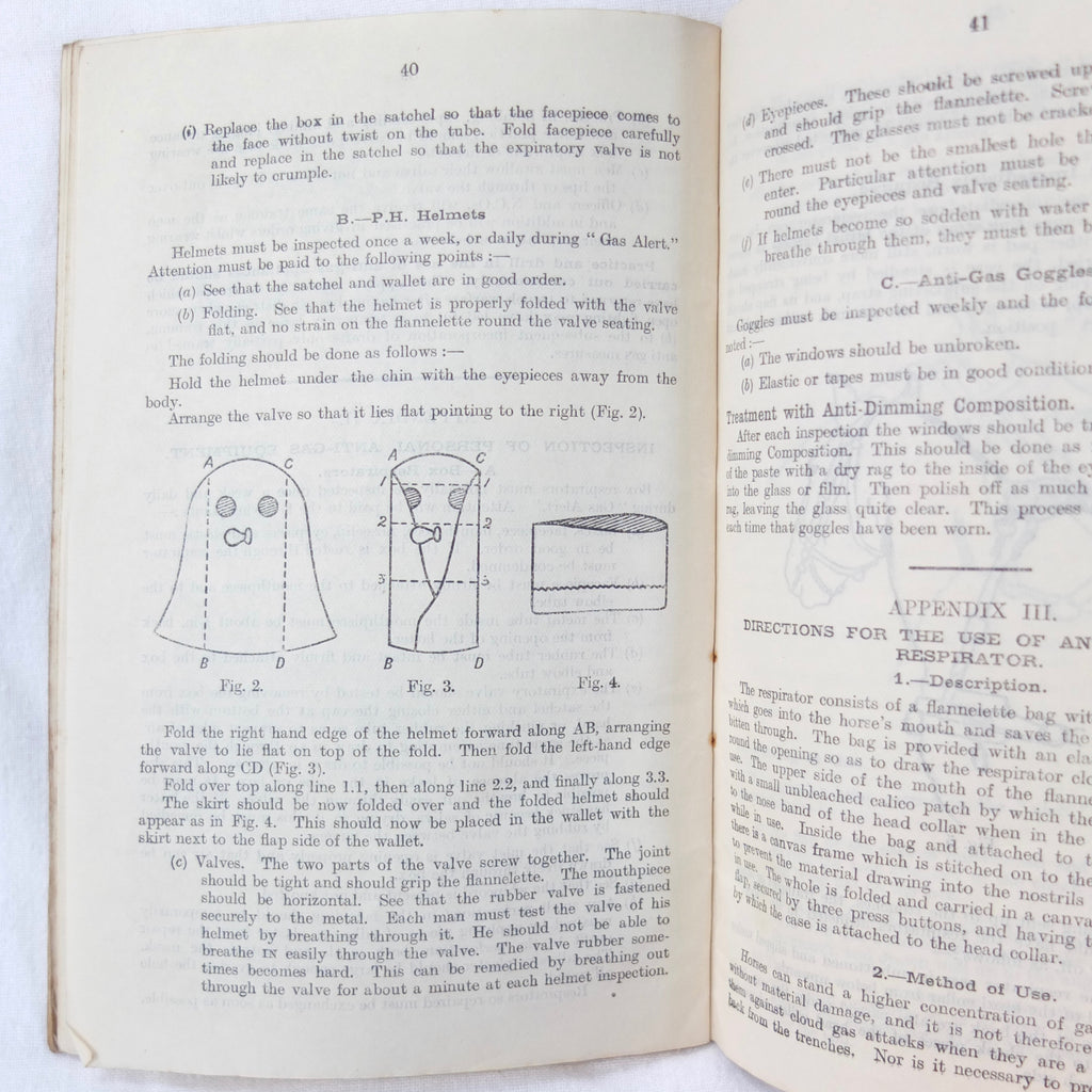 WW1 Manual | Defensive Measures Against Gas Attacks (1917) | War Office ...