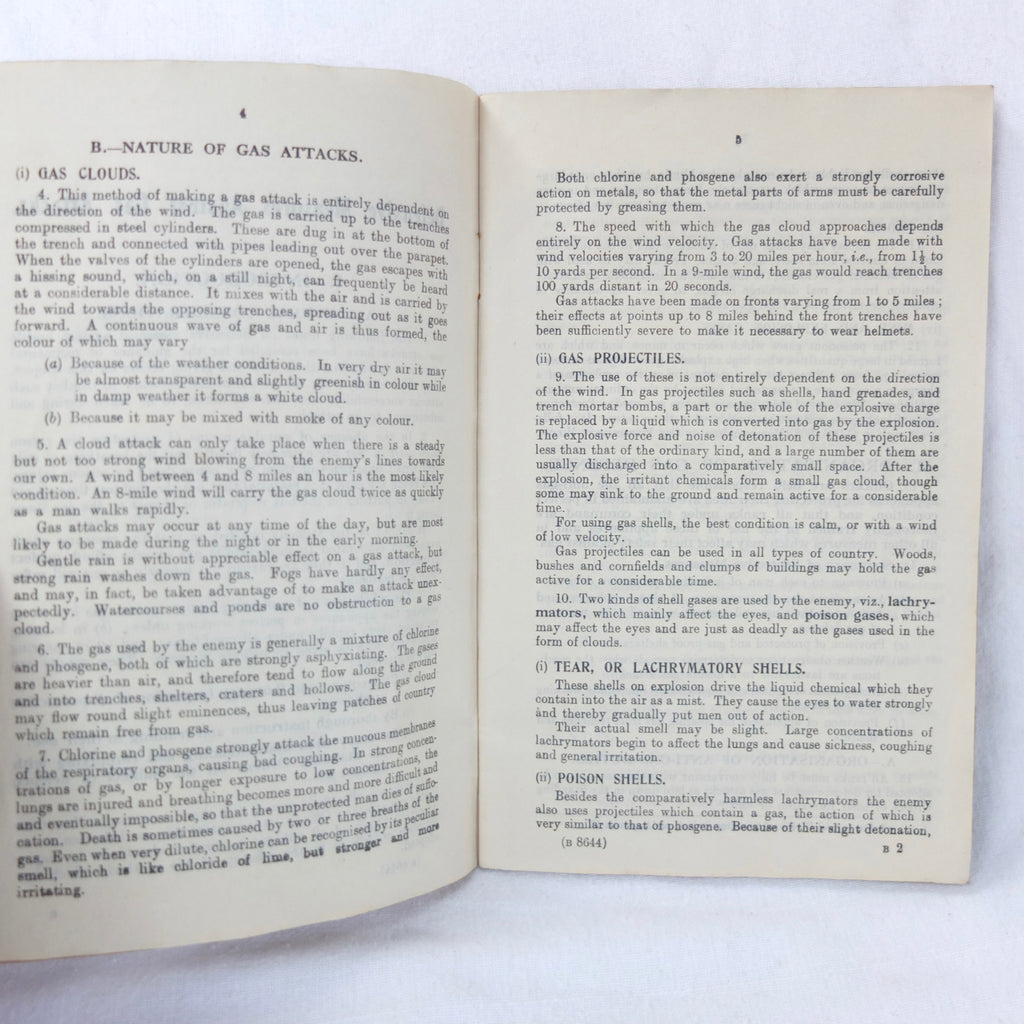 WW1 Manual | Defensive Measures Against Gas Attacks (1917) | War Office ...