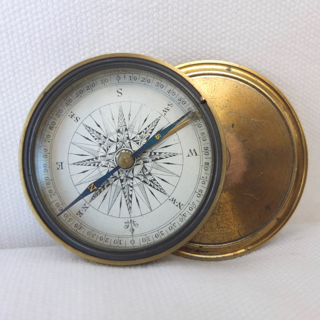 Georgian Brass Pocket Compass c.1830 – Compass Library