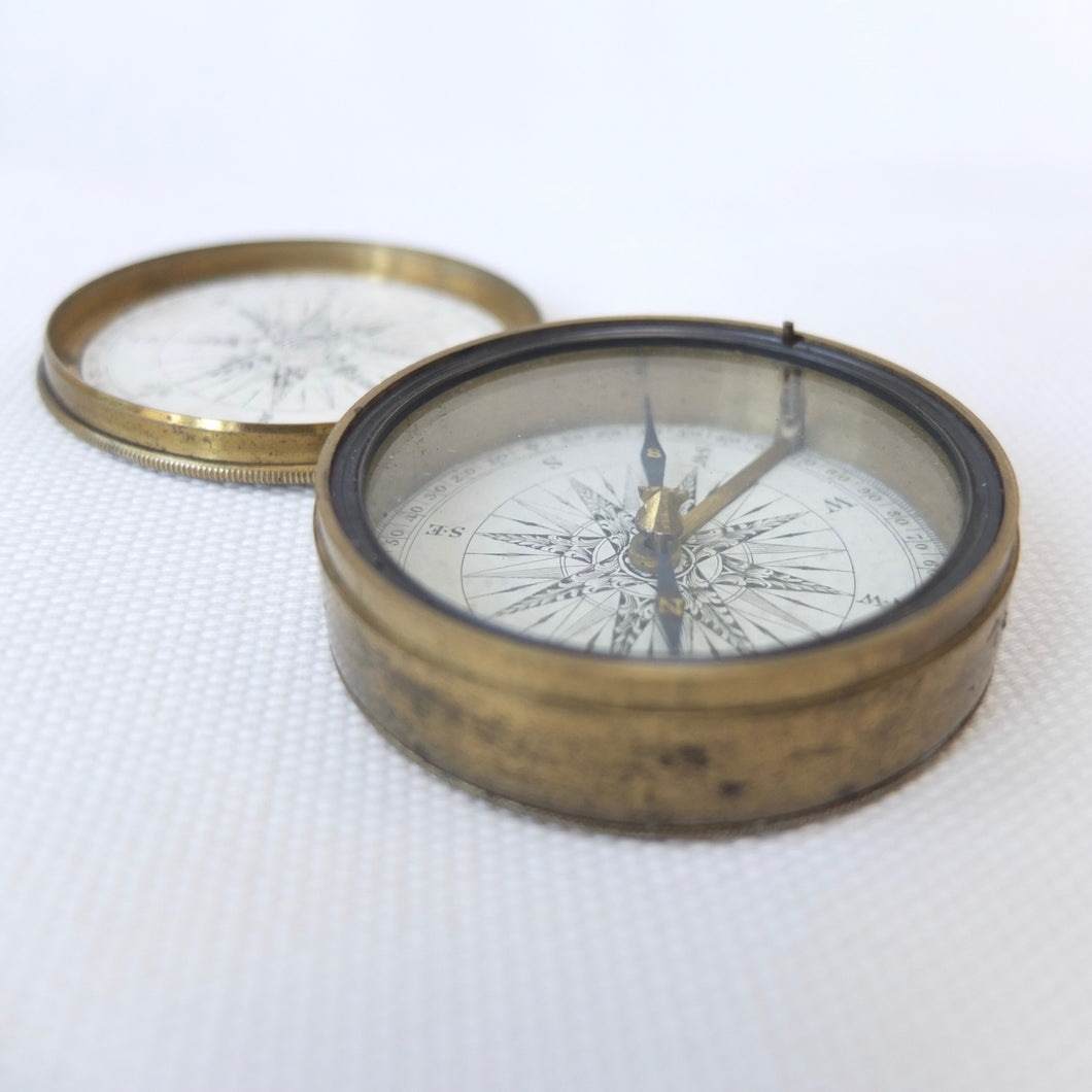 Georgian Brass Pocket Compass c.1830 – Compass Library