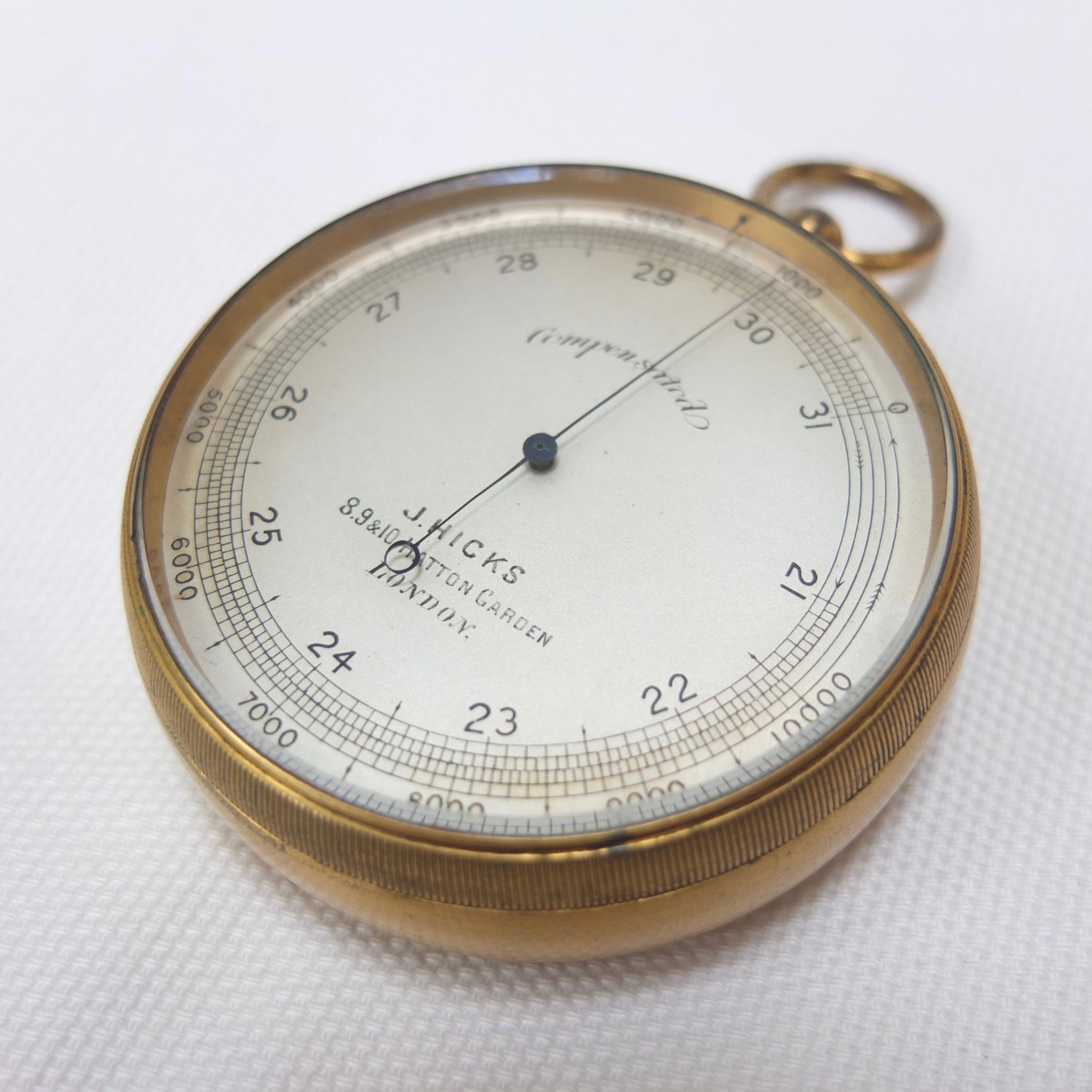 J. Hicks Pocket Altimeter Barometer c.1880 – Compass Library