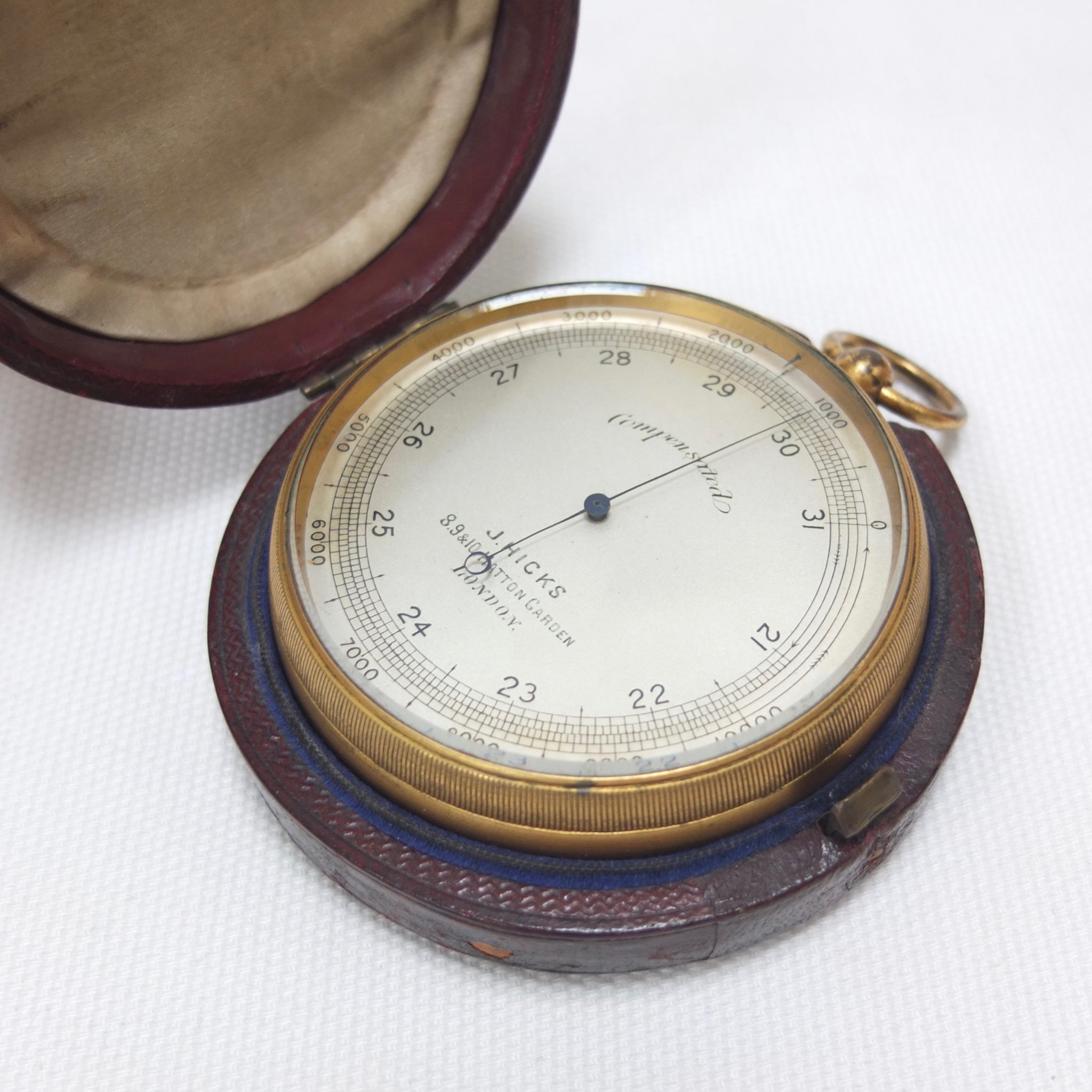 J. Hicks Pocket Altimeter Barometer c.1880 – Compass Library