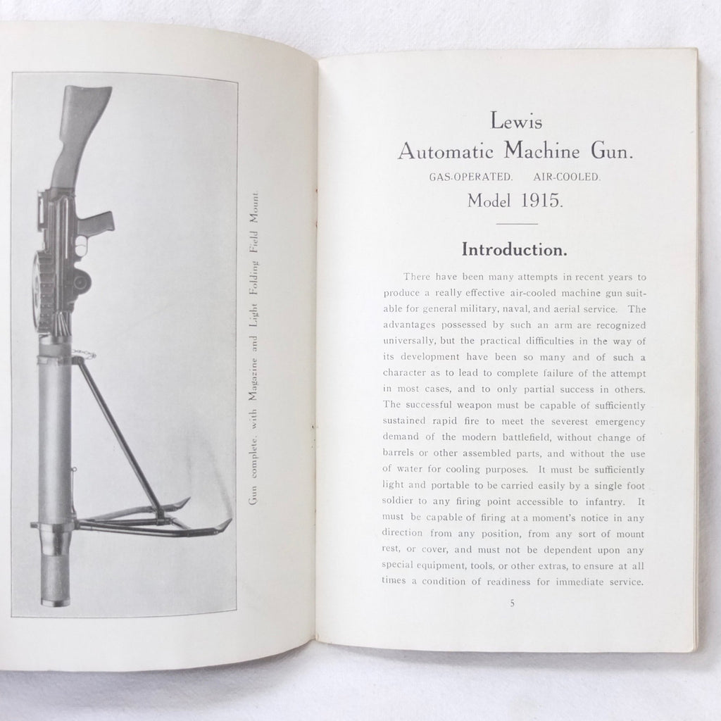 WW1 BSA Lewis Gun Handbook (1915) | Birmingham Small Arms Co. Ltd ...