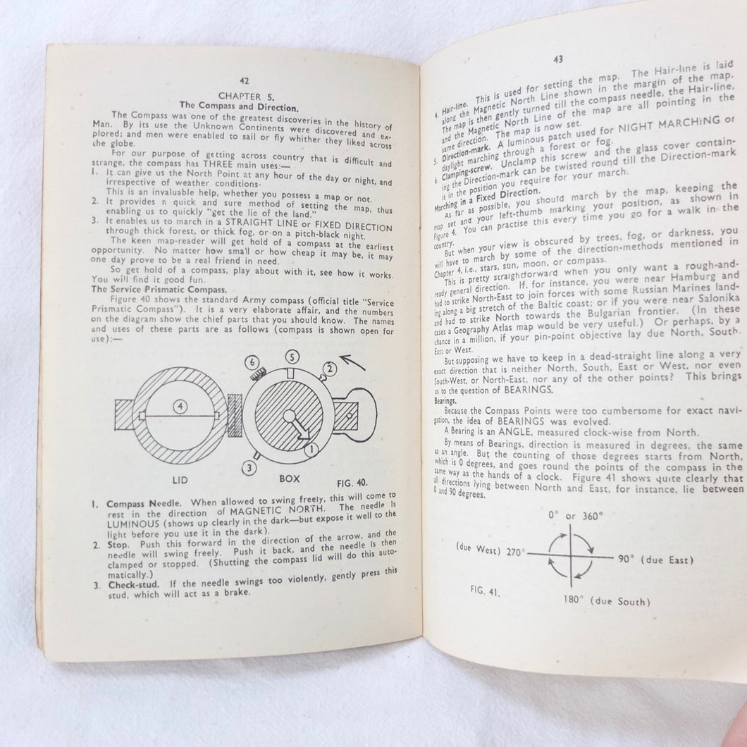 WW2 Compass Manual | Map and Compass Reading | British Army 1943 ...