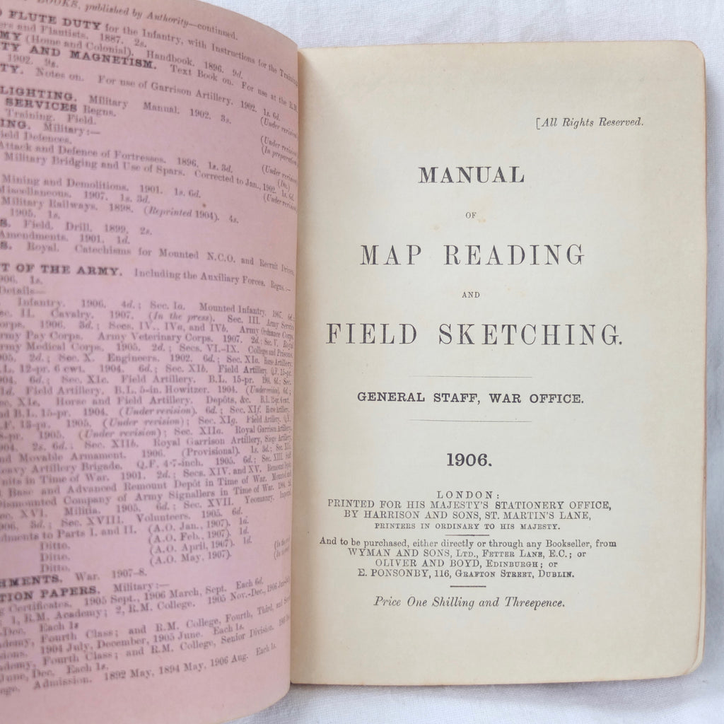 Manual of Map Reading and Field Sketching (1906) | Compass Library