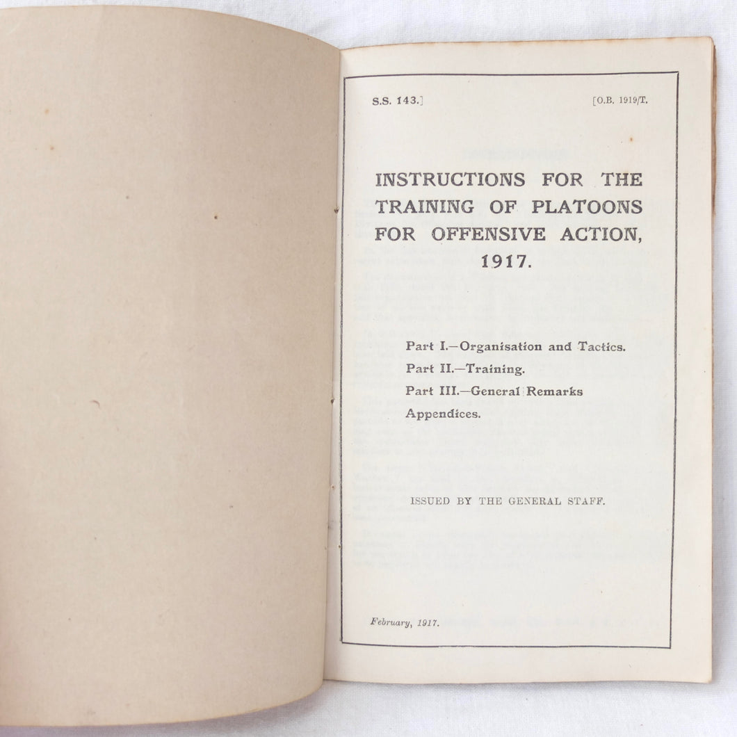 WW1 Manual | Instructions For The Training of Platoons (1917) | War ...