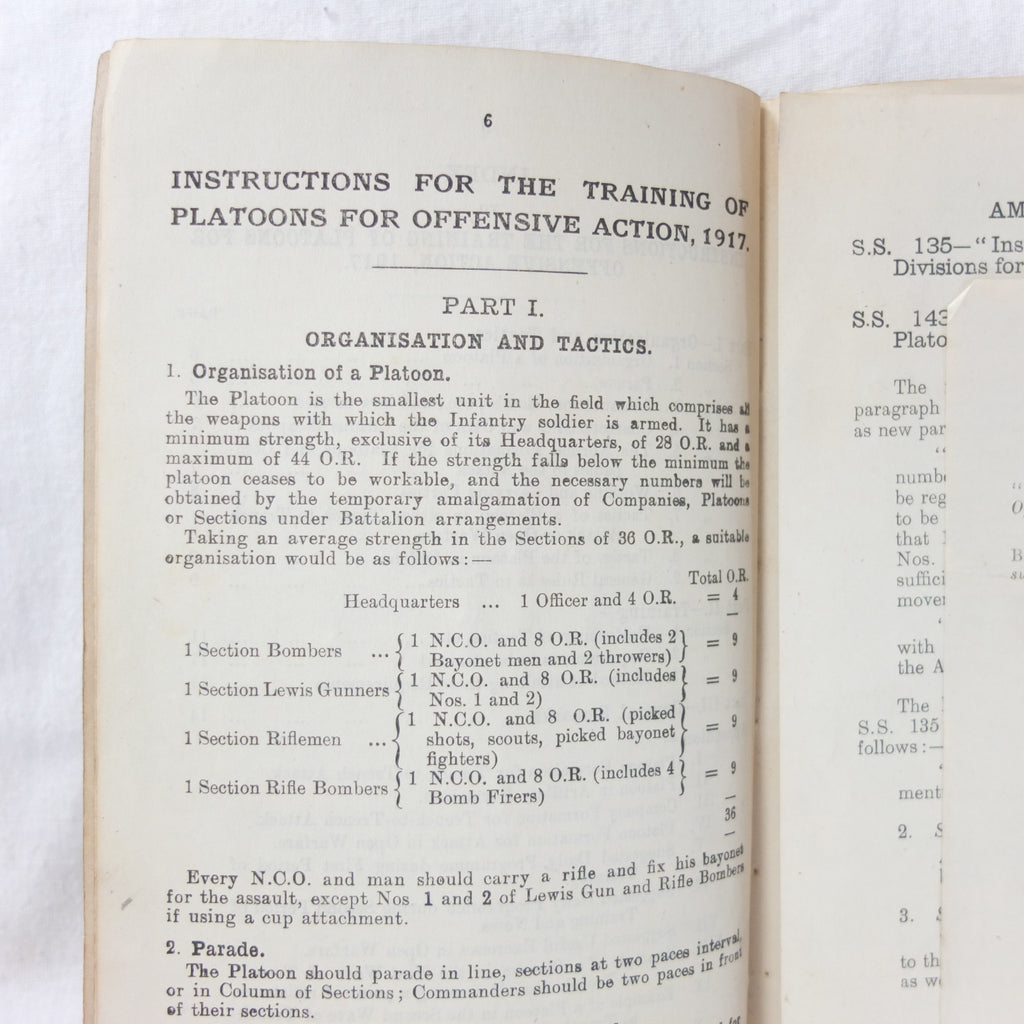 WW1 Manual | Instructions For The Training of Platoons (1917) | War ...