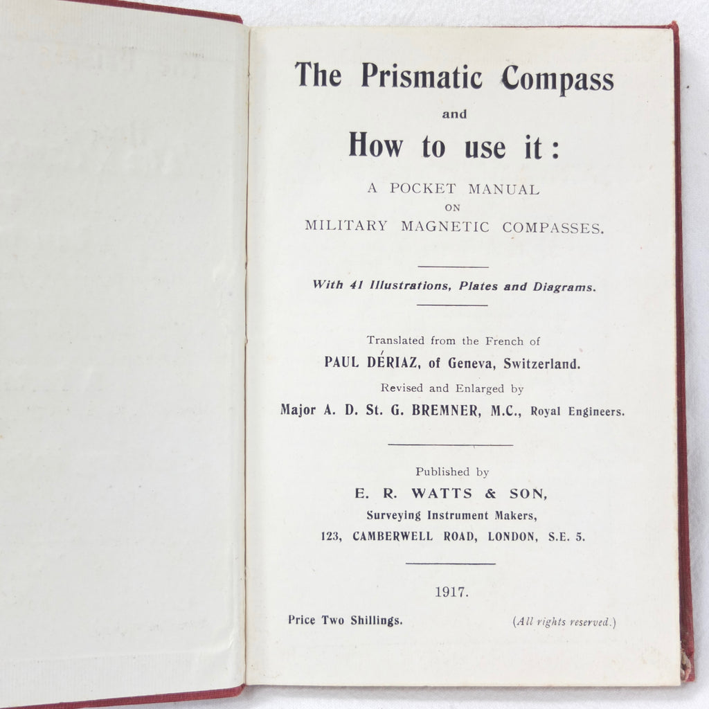 The Prismatic Compass and How To Use It (1917) | Compass Library