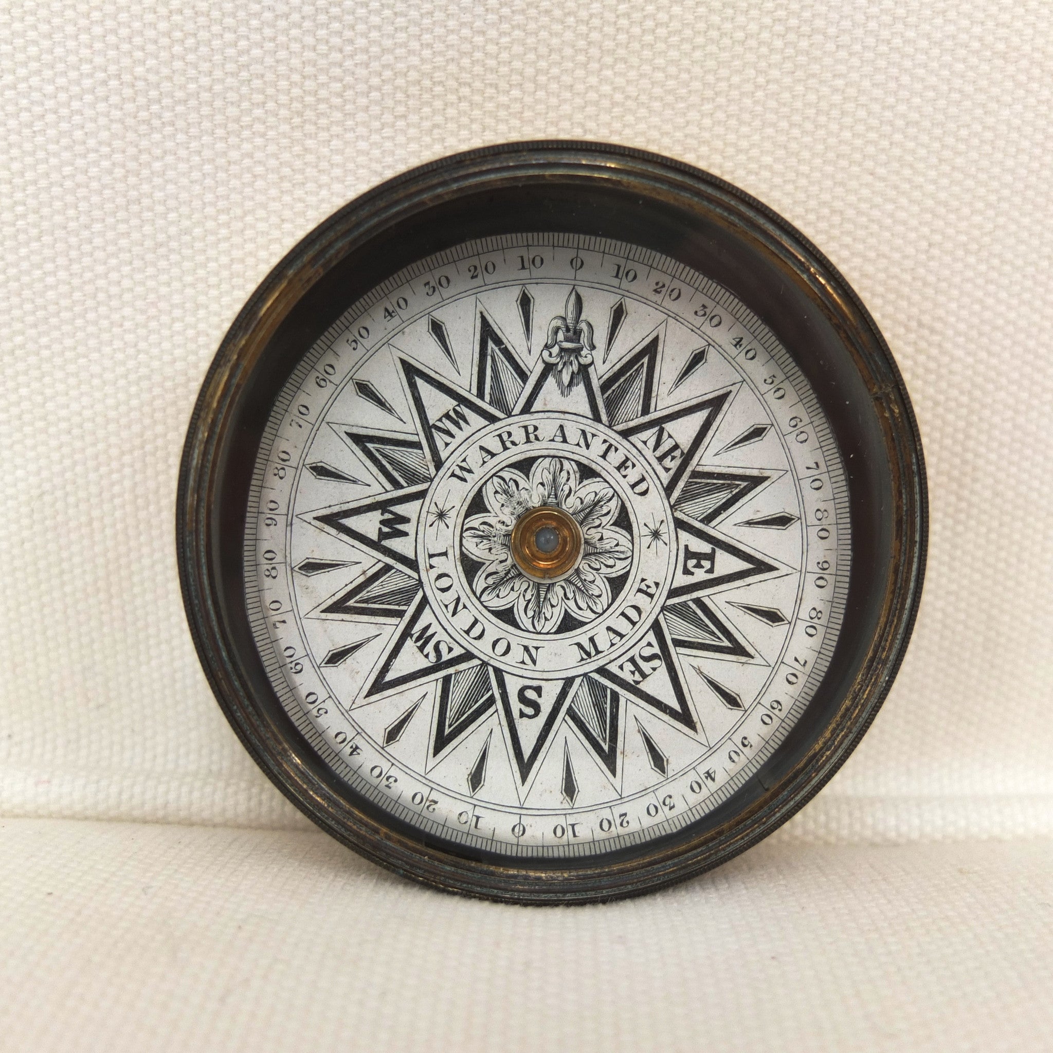 'Warranted London Made' Victorian Brass Compass c.1860 – Compass Library