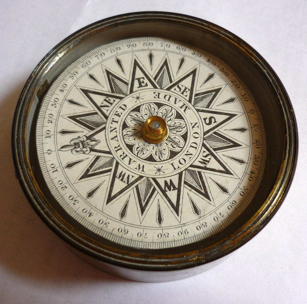 'Warranted London Made' Victorian Brass Compass c.1860 – Compass Library
